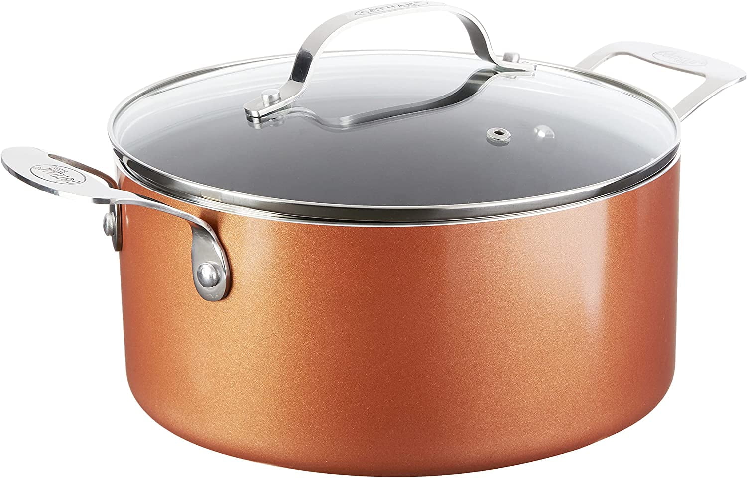 Gotham Steel Nonstick 5 Quart Stock Pot with Lid, Ultra Durable Mineral ...