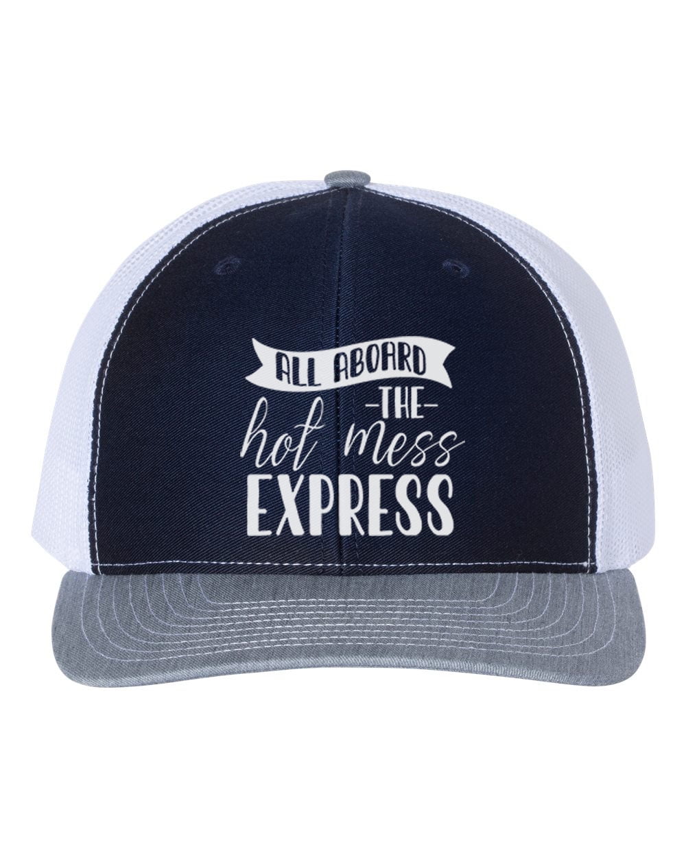 Hot Mess Cap, All Aboard The Hot Mess Express, Snapback, Trucker Hat ...