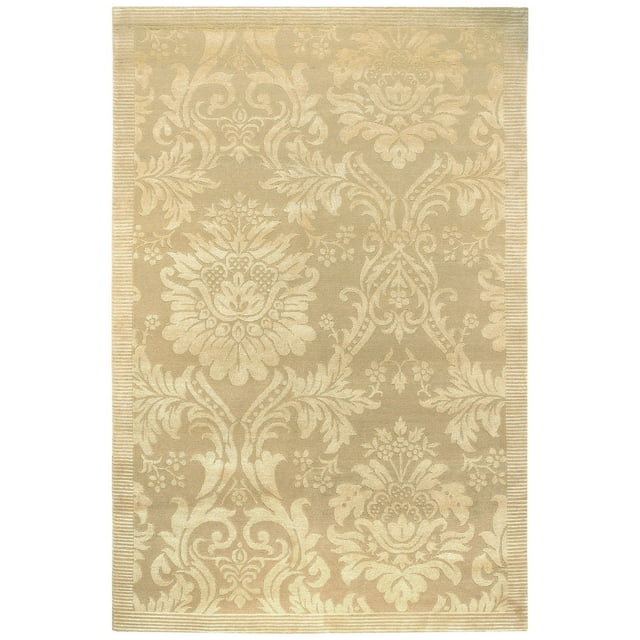 Couristan Impressions Antique Damask Gold/Ivory Rug-4 x 6 ft. - Walmart.com