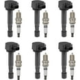 POLARPRA 6pcs Ignition Coils + 6pcs Iridium Spark Plugs For Honda Acura ...