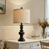 Oneach 20" Retro Black Table Lamps Set of 2 for Living Room Bedroom ...