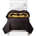 Batman Glowing Bat Symbol Microfiber Twin Reversible Bedding Comforter ...