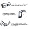 CERPXFF-L Shaped Angled Hex Socket Wrench 7mm 45# Steel Double Ended ...