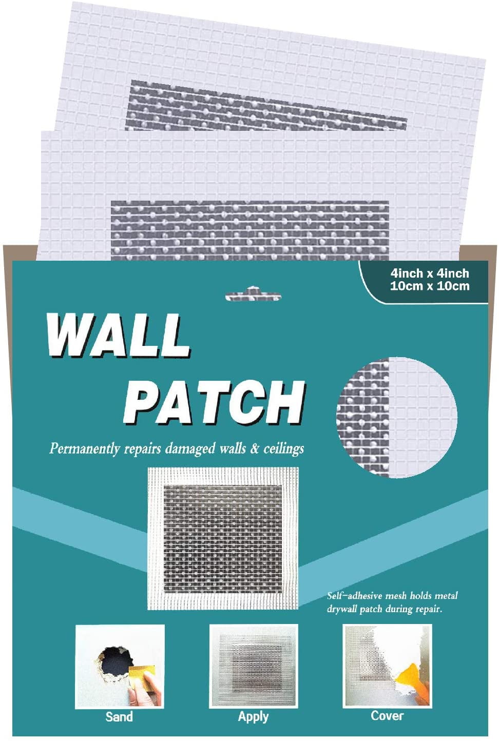 Drywall Repair Patch, Self Adhesive Fiberglass Wall Repair Patch Kit ...