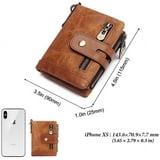 DEFNES Men Genuine Leather RFID Anti-scanning Anti-Theft Zipper Wallet ...