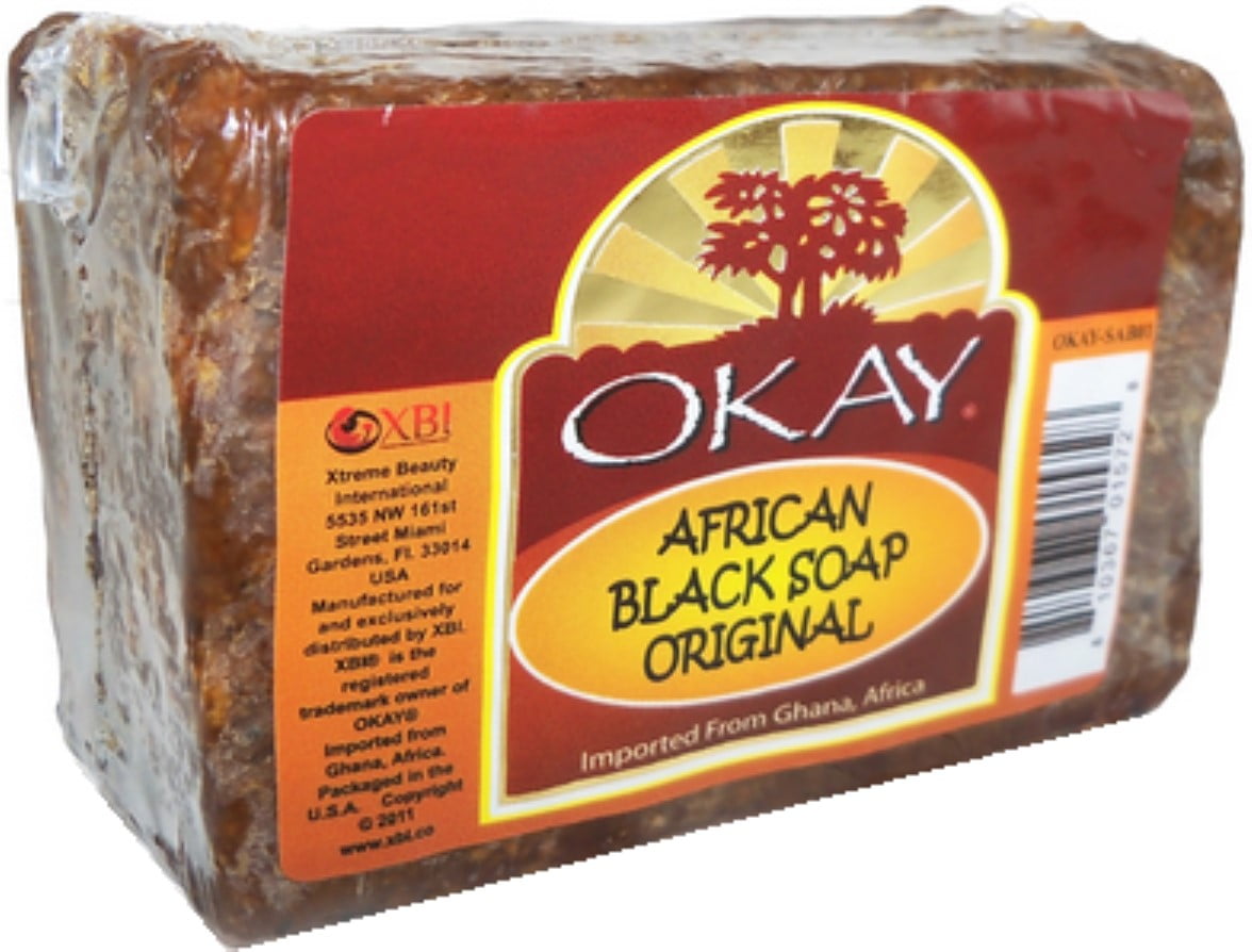 Okay African Black Soap Original, 8 oz (Pack of 3) - Walmart.com