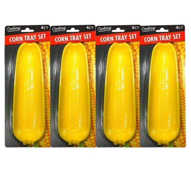 12 Pc Corn On The Cob Serving Set Dish Tray Server Skewers Prongs ...