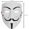 V for Vendetta Anonymous Hacker Mask - White Halloween Cosplay Mask ...