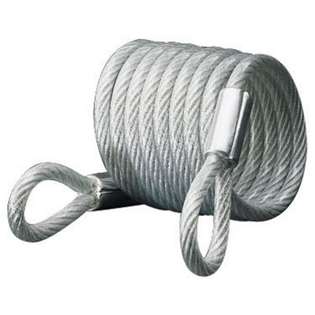 6ft. Self Coiling Vinyl Coated Cable With Loop Ends 65D - Walmart.com