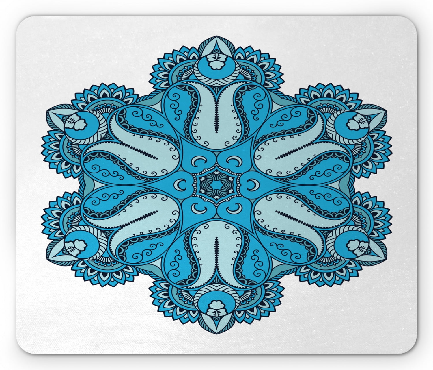 Mandala Mouse Pad, Old Aged Mehndi Artisan Occult Power with Tulip ...