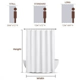 River Dream Premium Waterproof Fabric Shower Curtain Liner, 72x72 ...