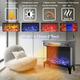 HQZX 1400W Embedded Wall-mounted Electric Fireplace,24"L x 3.9"W x22.4 ...