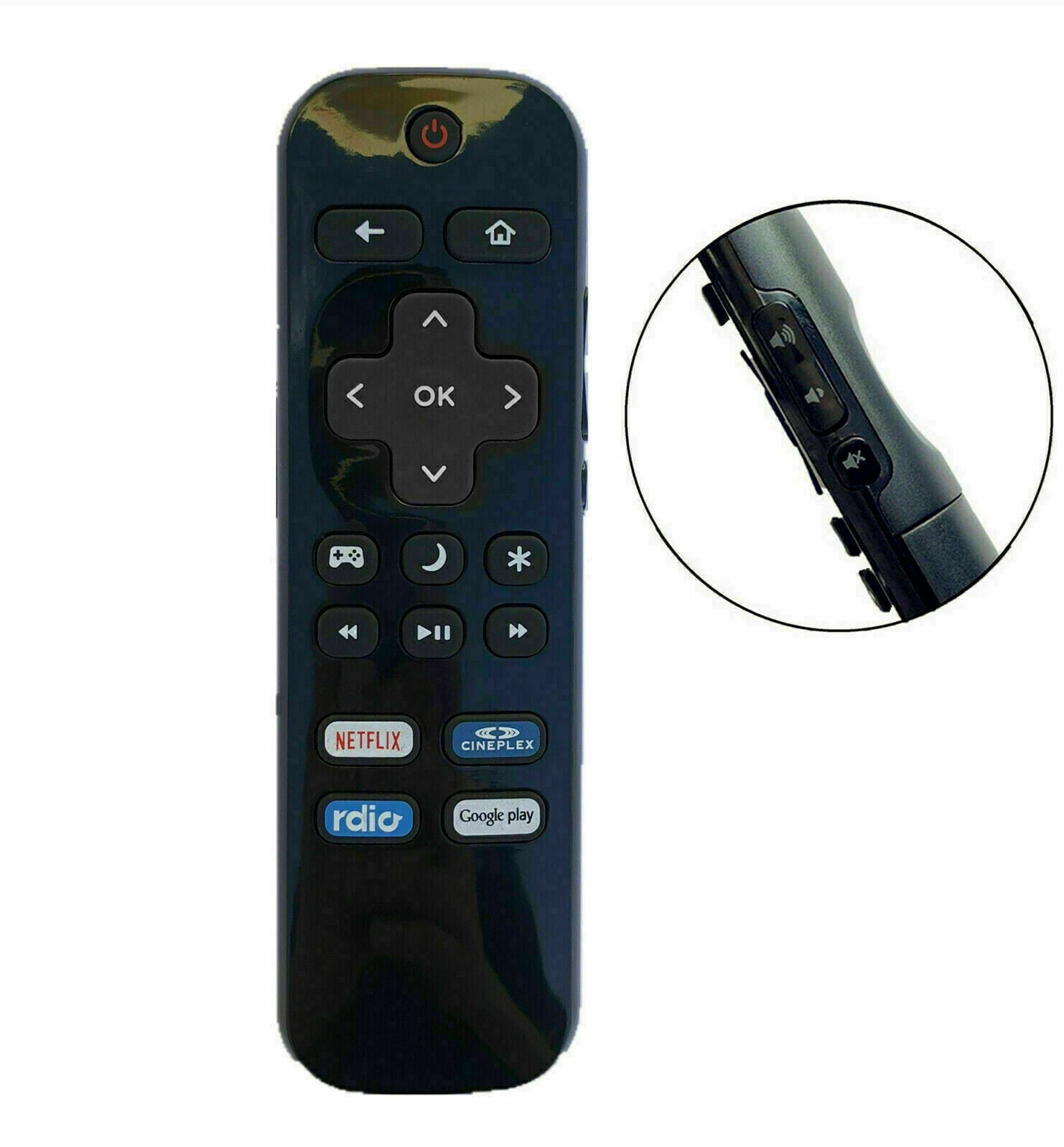 Remote NS-RCRUS-16 Fit for Insignia Roku TV Netflix Cineplex Rdio ...