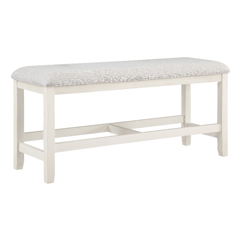 Hyland Off White Wood Counter Bench - Walmart.com