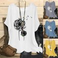 Honhuzh Womens Shirts Ladies Clearance Plus Size Round O Neck Short