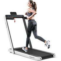 Spaco 2-in-1 Electric Motorized Health and Fitness Folding Treadmill ...