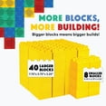 Jumbo Building Blocks - Yellow 48 pc Set for Kids Ages 3-8 for Indoor ...
