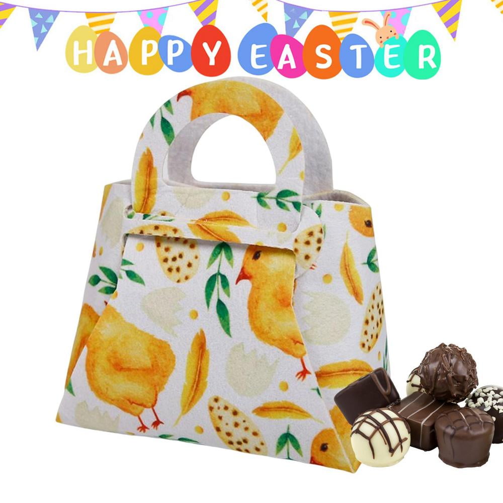 Laideyi Easter Bunny Gift Bags Easter Treat Bags with Handle Easter ...