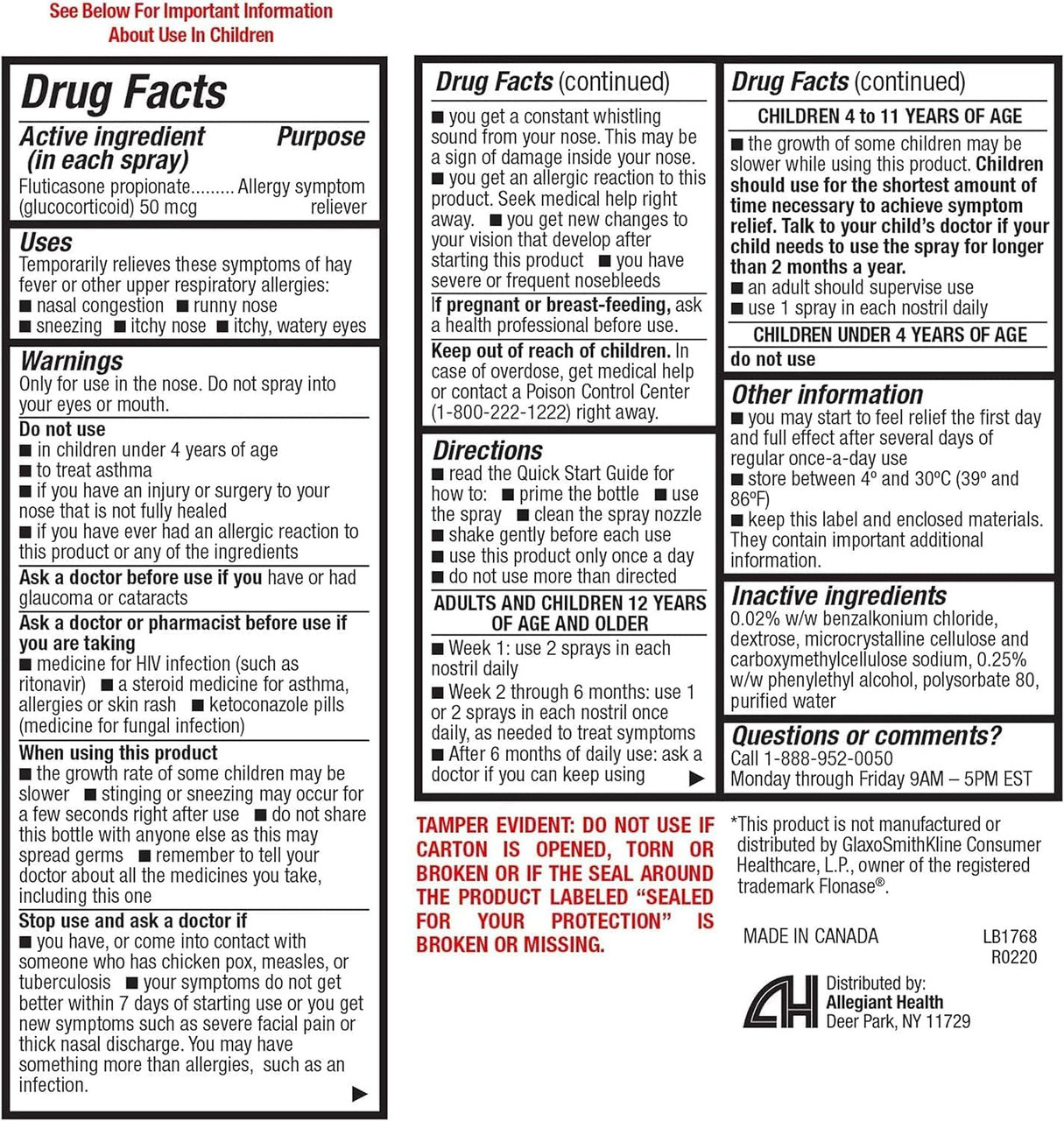 HealthA2Z Allergy Relief Fluticasone Propionate 50mcg Nasal Spray HealthA2Z Allergy Relief Fluticasone Propionate 50mcg Nasal Spray