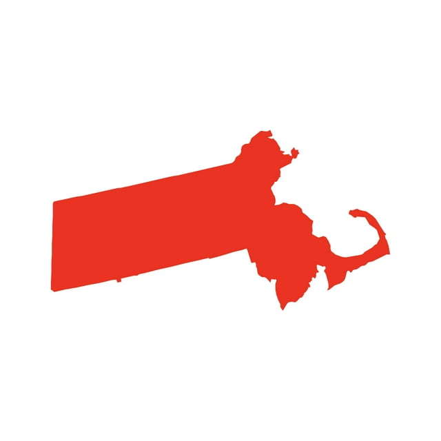 Massachusetts Shaped Sticker Decal Die Cut - Self Adhesive Vinyl - Weatherproof - Made in USA ...