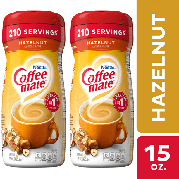 Nestle Coffee mate Hazelnut Powder Coffee Creamer, 15Oz.,(Pack of 2 ...