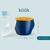 Kook Large 25 oz Ceramic Soup Mugs with Microwave Safe Handles and Lids ...