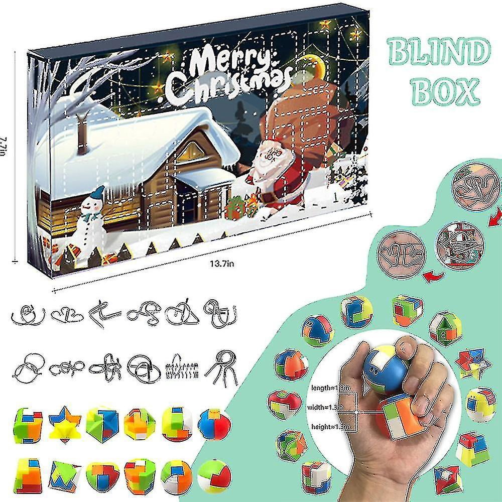 Rompecabezas de Feliz Navidad, calendario de Adviento, regalo de cuenta ...