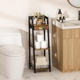 3-Tier Narrow Bathroom Shelves with Drawer, Bathroom Organizers and ...