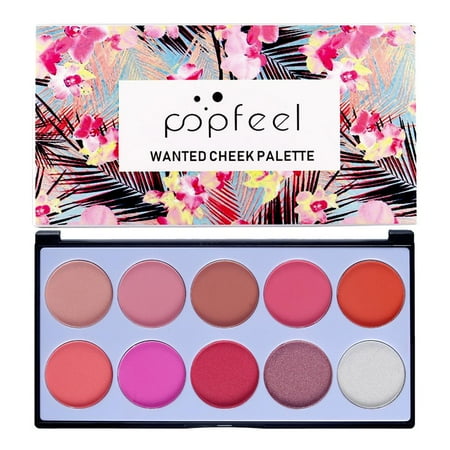 10 Colors Blusher Highlighter , Face Cheek Pallet - Without Brush ...
