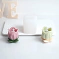 2Pcs 3D Tulip with Leaves Candle Silicone Molds for Making Candle Resin ...