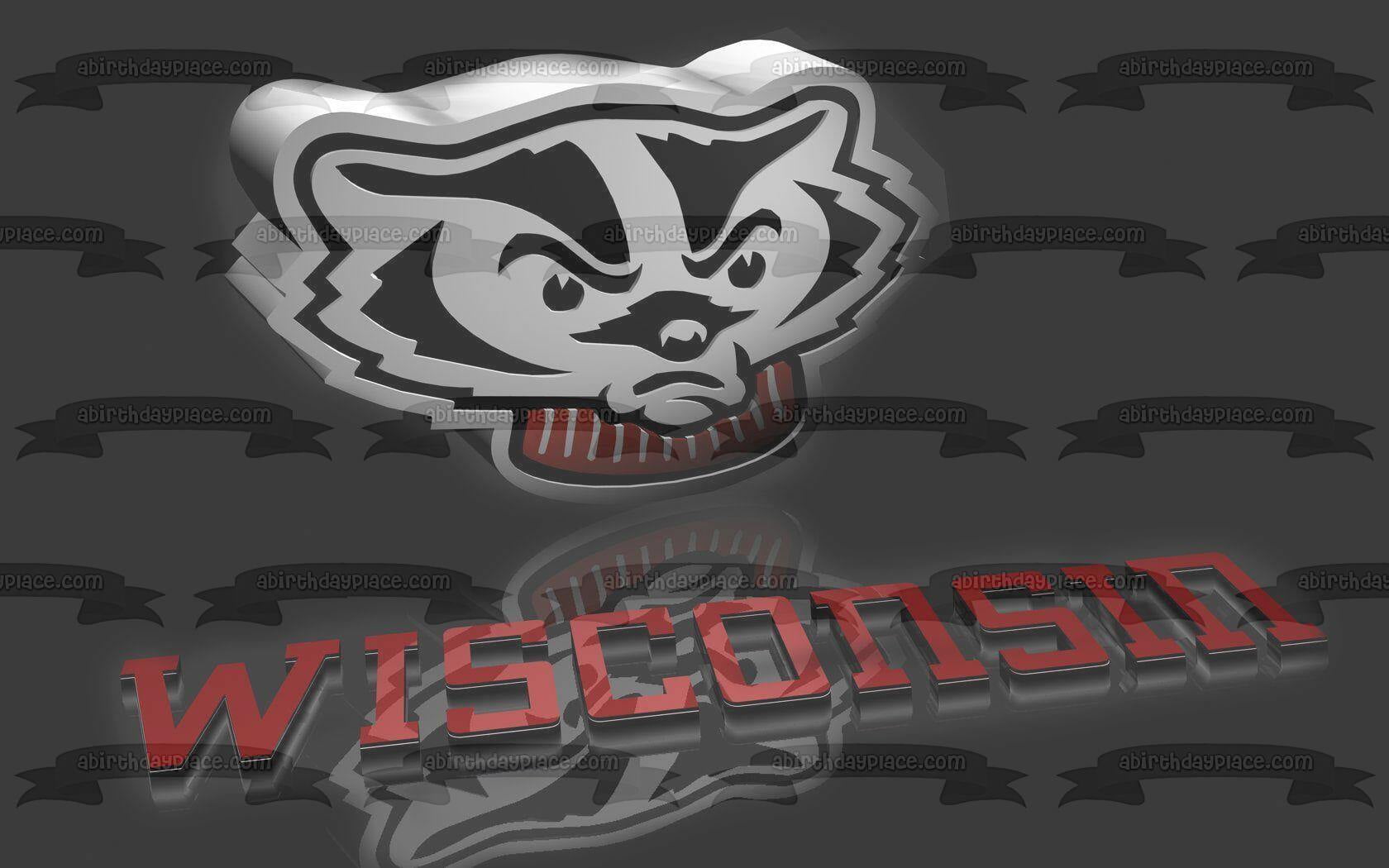 University of Wisconsin Bucky Badger Edible Cake Topper Image ...