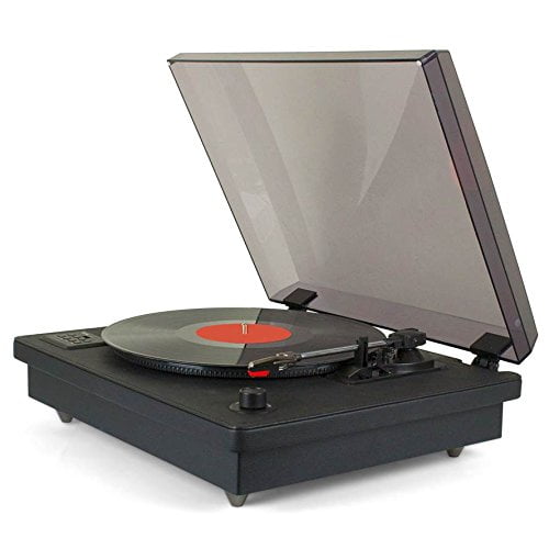 Tyler TTT603-BK Vinyl Black Record Player Stereo System with Built-in ...