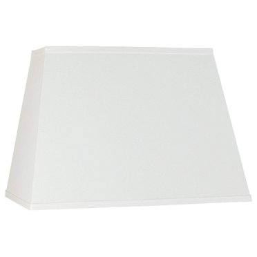 Springcrest Ivory Linen Rectangular Lamp Shade, 14" Wide, 6" Deep Top ...