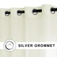 JIUZHEN Sheer Curtains 63 Inches - Semi Transparent Grommet Window Drapes, Set of 2 with ...