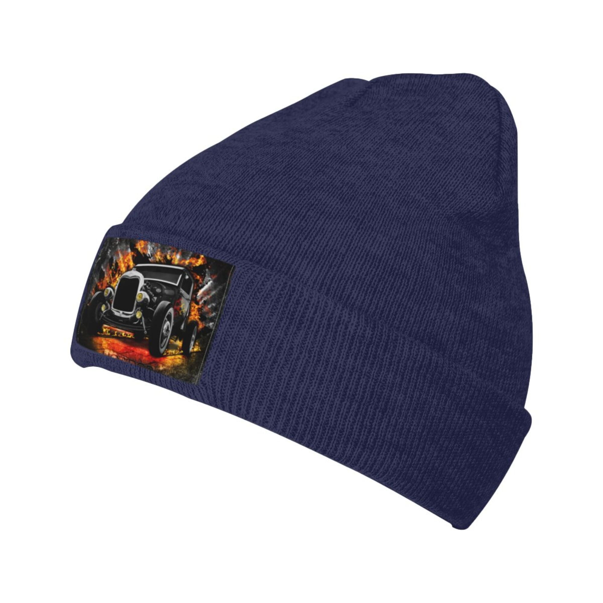 ZICANCN Knit Beanie Hat-Hot Rod Automobile Winter Cap Soft Warm Classic ...