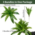 3pcs Artificial Bird's Nest Fern, 27.5" Wide Large Faux Fern Plants (45 ...