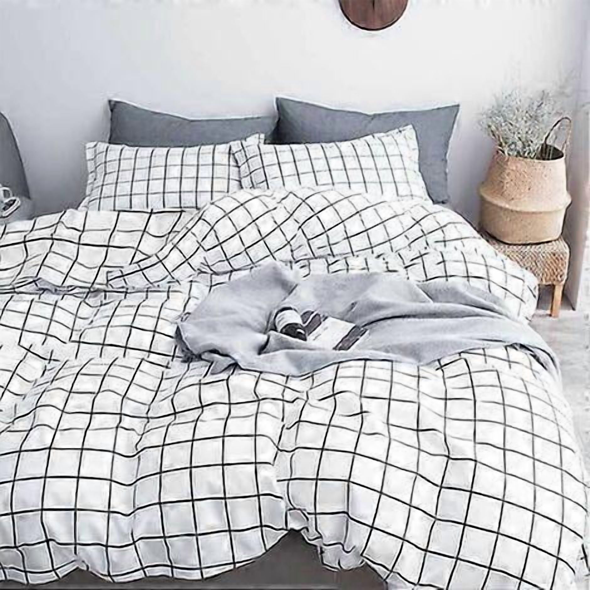 Click here for Czy 150*200 Black And White Checkered Duvet Cover... prices
