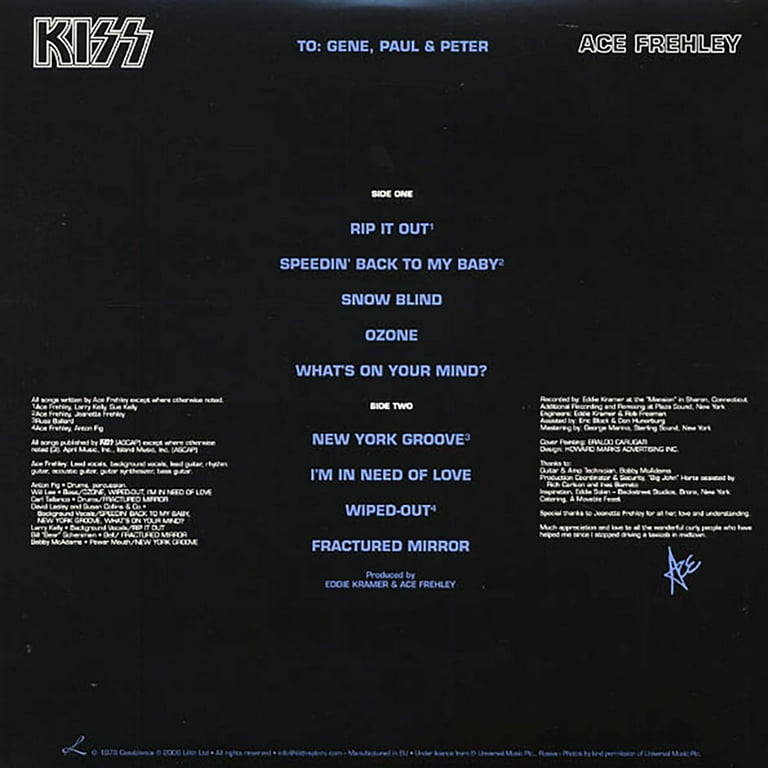 Kiss - Ace Frehley - Music & Performance - Vinyl - Walmart.com Kiss - Ace Frehley - Music & Performance - Vinyl - Walmart.com
