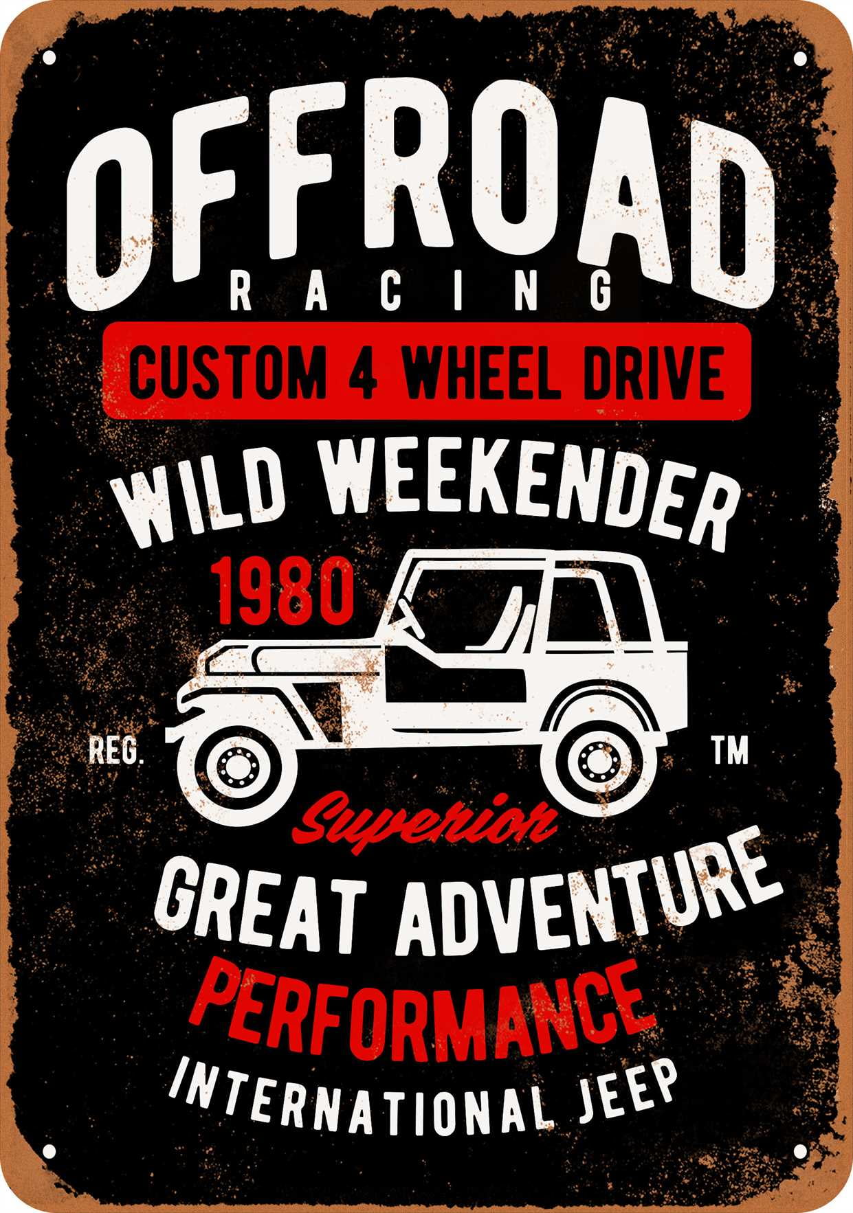7 x 10 METAL SIGN - Off Road Racing 4 Wheel Drive (Dark Background ...