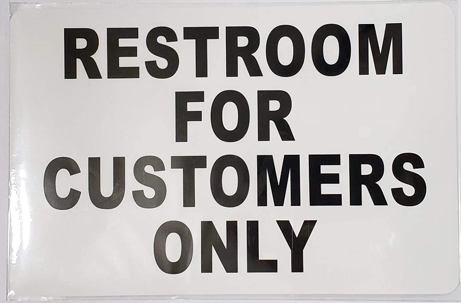 2 PCS Sticker - Restroom for Customer ONLY Sign (PVC Sticker, White 5 ...