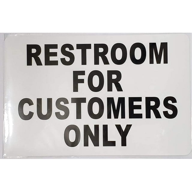 2 PCS Sticker - Restroom for Customer ONLY Sign (PVC Sticker, White 5 ...