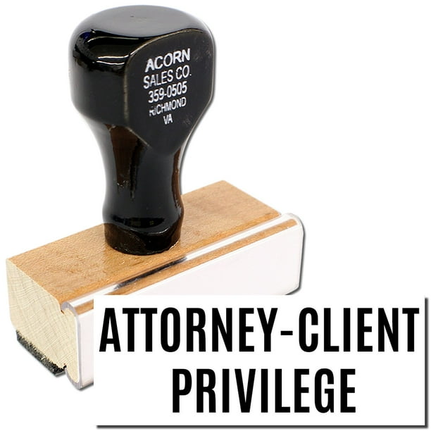 Large Attorney-Client Privilege Rubber Stamp, Wooden Handle Rubber ...