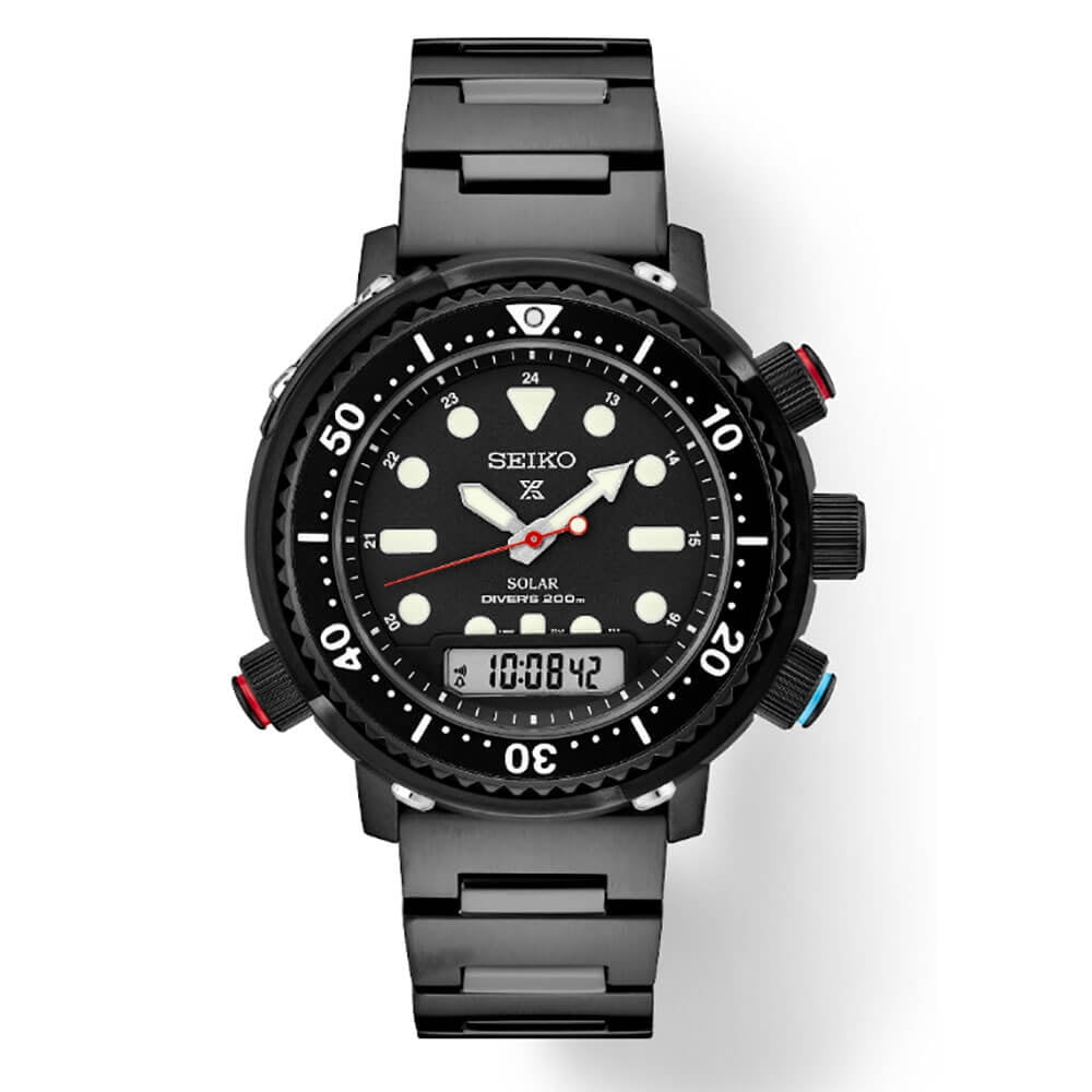 Seiko SNJ037 Prospex Solar Analog-Digital Divers Watch Limited Edition ...