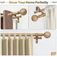 1 Inch Wood Double Curtain Rods for Windows 36 to 72 Inches (3-6 Feet ...
