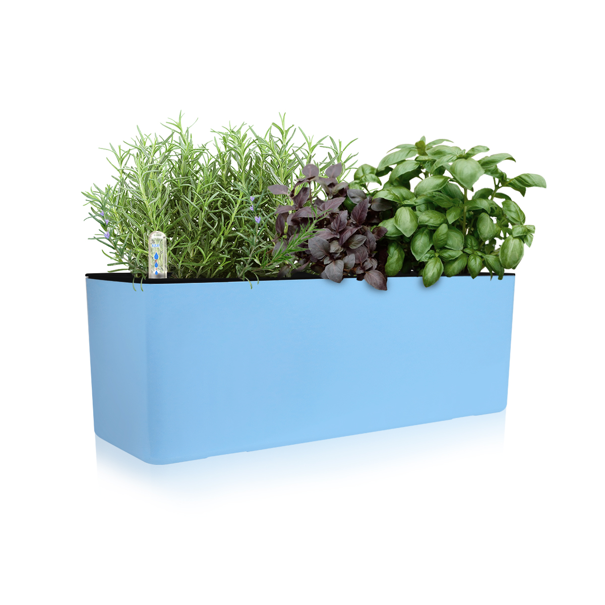 GrowLED Rectangular Self Watering Planter Pots,Window Box Indoor Home ...