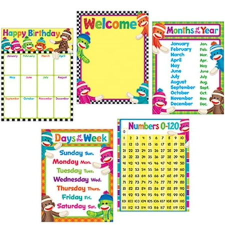 TREND ENTERPRISES INC. T-38960 SOCK MONKEYS CHARTS COMBO PACK - Walmart.ca