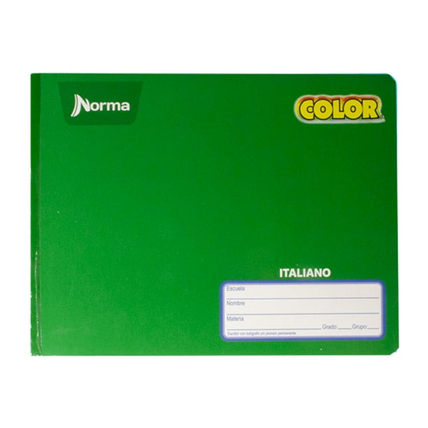Cuaderno Norma Color Cosido Italiano 100 Hojas Verde | Walmart en línea