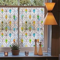 Window Privacy Film Window Film 3D Decorative Window Cling Stained ...