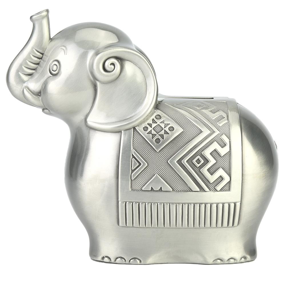 Ccdes Alloy Material Cute Elephant Shape Coin Bank Money Saving Box for ...