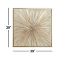 39" x 39" Radial Starburst Framed Wall Art with Gold Frame, by DecMode ...